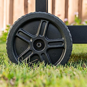 Nexgrill Outdoor Stainless Steel Food Preparation Cart with Double Shelf, 648 sq. in., Portable, Side Handle, Paper Towel and Trash Bag Holder, 4 Hooks, Backyard and Patio Barbeque Grill Cart