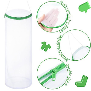 Socks Mesh Wash Bag Hanging Mesh Laundry Bag with Zipper Sock Laundry Bag for Washing Lingerie Bag Underwear Washing Bags for Clothes Bras Dorm Home(3 Pieces)