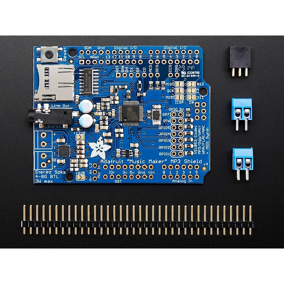Adafruit Music Maker MP3 Shield for Arduino w/3W Stereo Amp