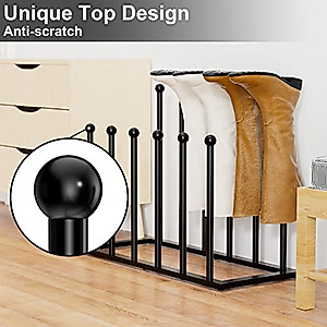 pickpiff Free Standing Shoe Racks - Black Metal Boot Rack for Dorm Room, Closet, Entryway, Bedroom, Patio Outdoor, Hallway, Black , Shoe Storage Fit for 6 Pairs
