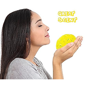 2 Pack Crunchy Slime - Smells Nice Pineapple Slime and Peach Slime - SSSSuper Stretchy Glossy Slime Perfect for Kids Party Favor, Classroom Prize or Christmas Stocking Stuffer - Boys Girls