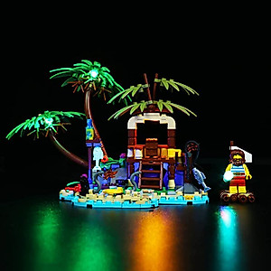 Xunsan LED Light Kit for Lego Ray The Castaway 40566 Building Blocks, Lighting Kit Designed for Lego 40566 Set, Standard Version - NOT Included Lego Model