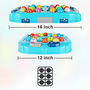 Whack A Mole Game, Toys for 5+ Year Old Boys/Girls, Interactive Pounding Toy for Kids, Educational Toys with Sound and Light, PK Mode with 2 Hammers