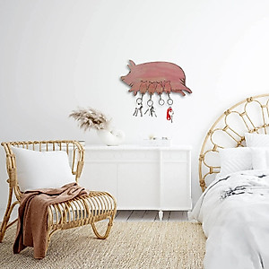 Generic Key Holder, Wooden Animal Key Holder, Wall Mount Key Holder, Hangable Organizer Decorative Rack for Front Door Entryway Cabinet, 32x27cm, UST02553ZYVQ41KZ3B7