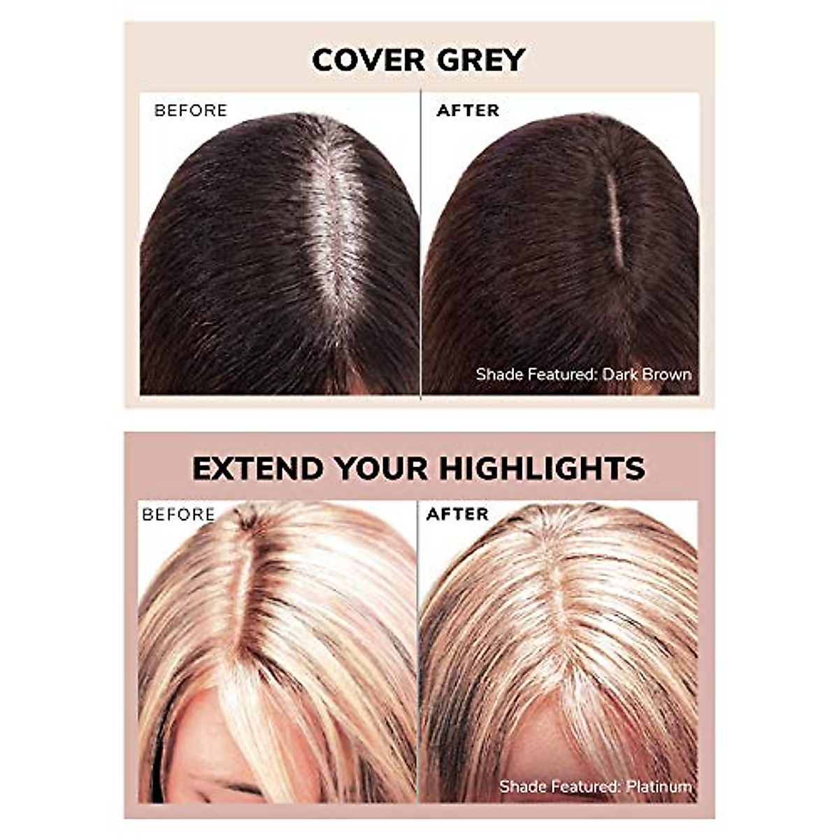 Color Wow Root Cover Up, Black – Instantly cover greys + touch up highlights, create thicker-looking hairlines, water-resistant, sweat-resistant - No mess multi-award-winning root touch up