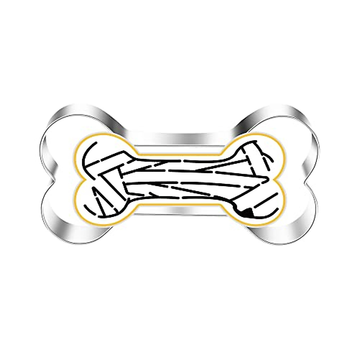 MrCookie 5pcs Dog Bone Cookie Cutters Set, Stainless Steel Sandwiches Cutter Shapes Biscuit Mold Cookie Cutter for Kids, Sturdy Cutters for Cookies, Sandwiches, Biscuits