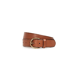 Madewell Women's Medium Perfect Leather Belt, Pecan, Brown, M