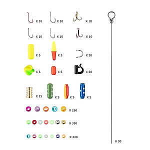 Dr.Fish 1410 Pieces Spinner Making Kit with Tackle Box Walleye Rig Lure Making Supplies Spinner Blades Lure Bodies Rig Floats Spinnerbait Shafts Freshwater Bass Fishing Materials