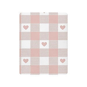 Valentine's Day Plaid Baby Crib Sheets Soft Toddler Bed Sheets Breathable Mattress Cover Playard Sheet for Girls Nursery Stroller Crib Mattress Infant, 52 * 28 * 9in