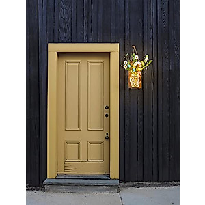 2 PACK Easter Decorations, Party Joy Easter Decor Mason Jar Sconces Rustic Wall Decor for Living Room Bathroom with Remote Control LED Fairy Lights and Artificial Flowers Spring Decorations for Home