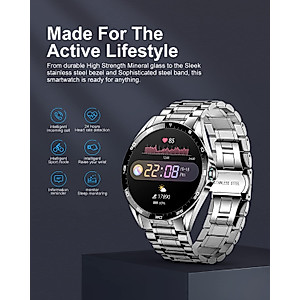 SIEMORL Smartwatch for Men for Android and iOS Phones,Fitness Tracker IP67 Waterproof Smartwatch with Heart Rate Sleep Monitor,Activity Tracker Pedometer Message Notification Call Smartwatch