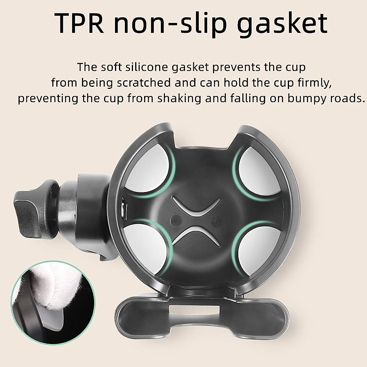 Babyfond Stroller Cup Holder with Phone Holder/Organizer, Universal Bike Cup Holder, 2-in-1 Bottle Holder for Stroller, Bike, Wheelchair, Walker, Pushchair, Scooter (Pink)