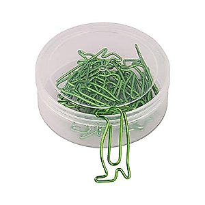 Hacoly Green Animal Penguin Shaped Paper Clips Bookmark Clips for Paper Clip Collectors or Zoo Animal Lovers Funny Office School Supplies Bookmarks 20 PCS per Box