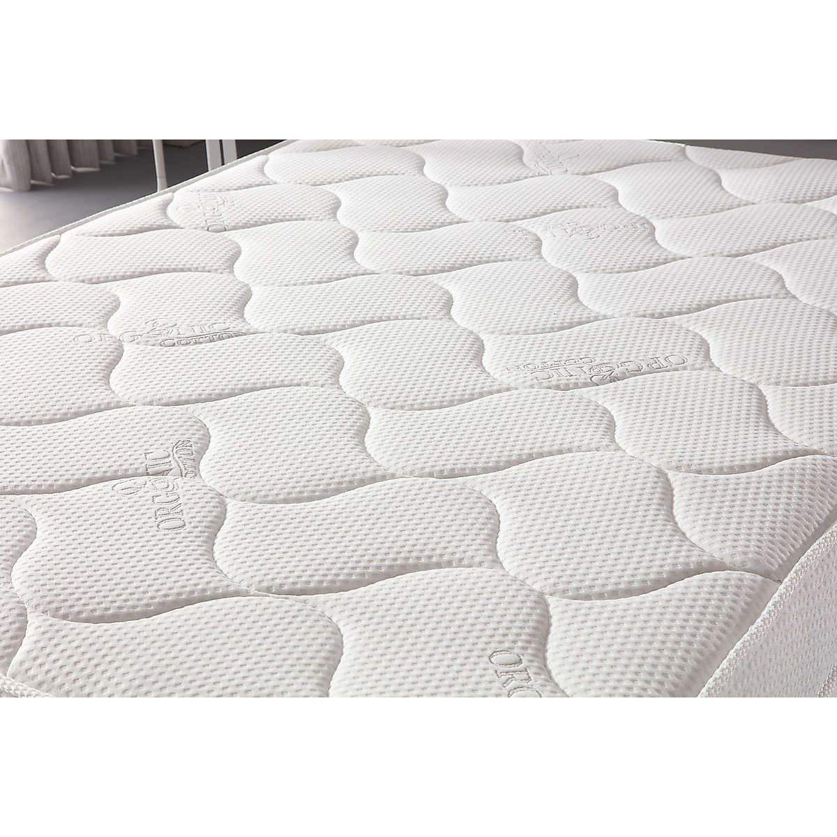 Oliver Smith - Organic Cotton - 10 Inch - Comfort Firm Sleep - Cool Memory Foam & Pocket Spring Mattress - Green Foam Certified - Full Size