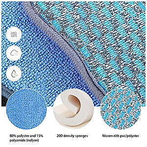 FYY (6 Pack) Scrub Sponges for Kitchen, Non-Scratch Scrub Sponges with Lanyard, Effortless Cleaning of Dishes, Pots and Pans All at Once, Multifunctional Magic Dishwashing Sponge