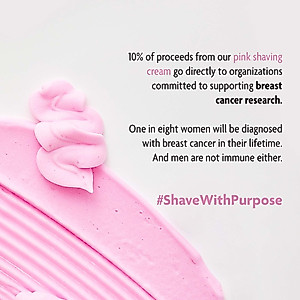 Pacific Shaving Company PINK Shaving Cream - Shave with Purpose - Safe & Natural Ingredients, Cruelty Free, Made in the USA - Pack of 2 (7 oz each)