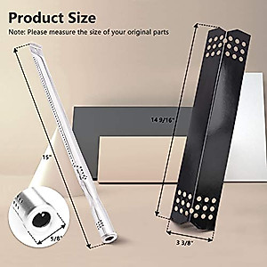 Criditpid Replacement Parts for Nexgrill 720-0896B 720-0882A 720-0896 720-0925 720-0896C 720-0896E Grill, Grill Heat Plates Shield Burner Tubes Parts for Nexgrill 6 Burner 720-0896B Grill