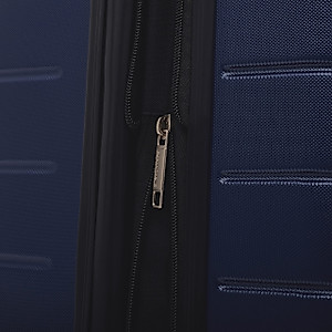 Wrangler Smart Luggage Cup Holder and USB Port, Navy Blue, 2 Piece Set