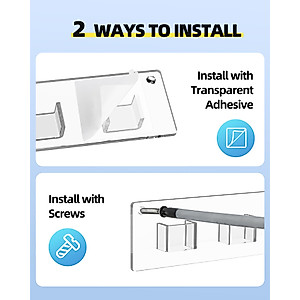 MaxGear Sunglasses Organizer Wall, Acrylic Sunglass Holder Clear Sunglasses Display Rack for Multiple Glasses, Eyeglass Holder for Office & Home Decor, Unique Gifts for Husband, Women & Girls, 3 Pack