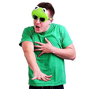 Sun-Staches Kermit Sunglasses | Muppets Costume Accessory | UV400 | One-Size Fits Most