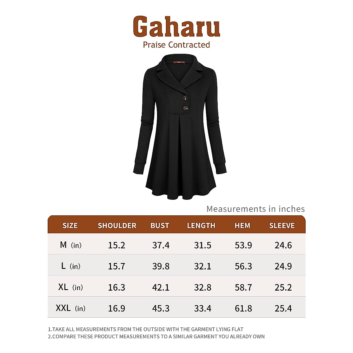 Gaharu Long Sweatshirts for Leggings Fall Tunics Long Sleeve Ladies Tops Stylish Legging Shirts Button Down Pullover Blouses for Work Black,X-Large