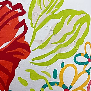 HYOPUO Pack of 2 Outdoor Waterproof Throw Pillow Covers Garden Colorful Flowers Farmhouse Outdoor Pillow Covers for Patio Funiture Garden 18x18 Inch