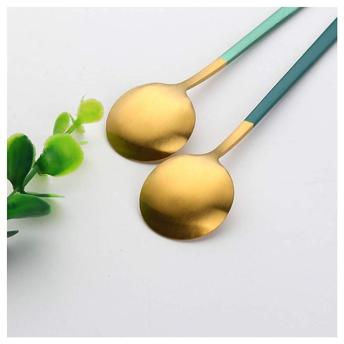 Color ME! 8 Piece Stainless Steel Espresso Coffee Spoons Mini Teaspoons Set Lightweight Small Round Spoons Set for Coffee, Tea, Ice Cream, Dessert, Cake, Dishwasher Safe, Eco Friendly, Multicolor