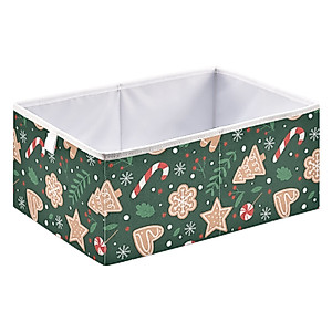 NFMILI Storage Bins (Christmas Candy) Large Storage Baskets Collapsible Fabric Storage Cubes Organizer with Handles