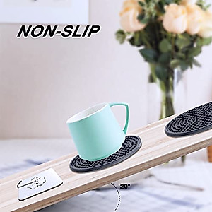 Coasters for Drinks, Silicone Coasters Set of 4, Cup Mat - Deep Grooved - Non-Slip Base & Non-Stick, Heat Resistant Coasters for Prevents Furniture and Tabletop Damages