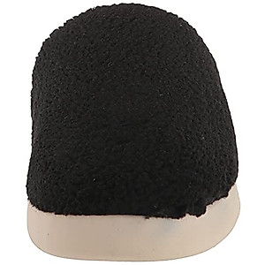 TOMS Men's Harbor Slipper, Black Faux Shearling, 10.5