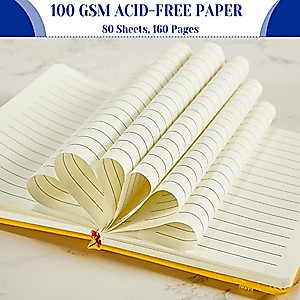 28 Pack Lined Notebook Journal Bulk A5 Hardcover Notebook PU Leather College Ruled Notepad 5.5 x 8.2 Inch Ruled Lined Journal Set With Pen Holder for School Business Work Travel Writing(Mixed Color)