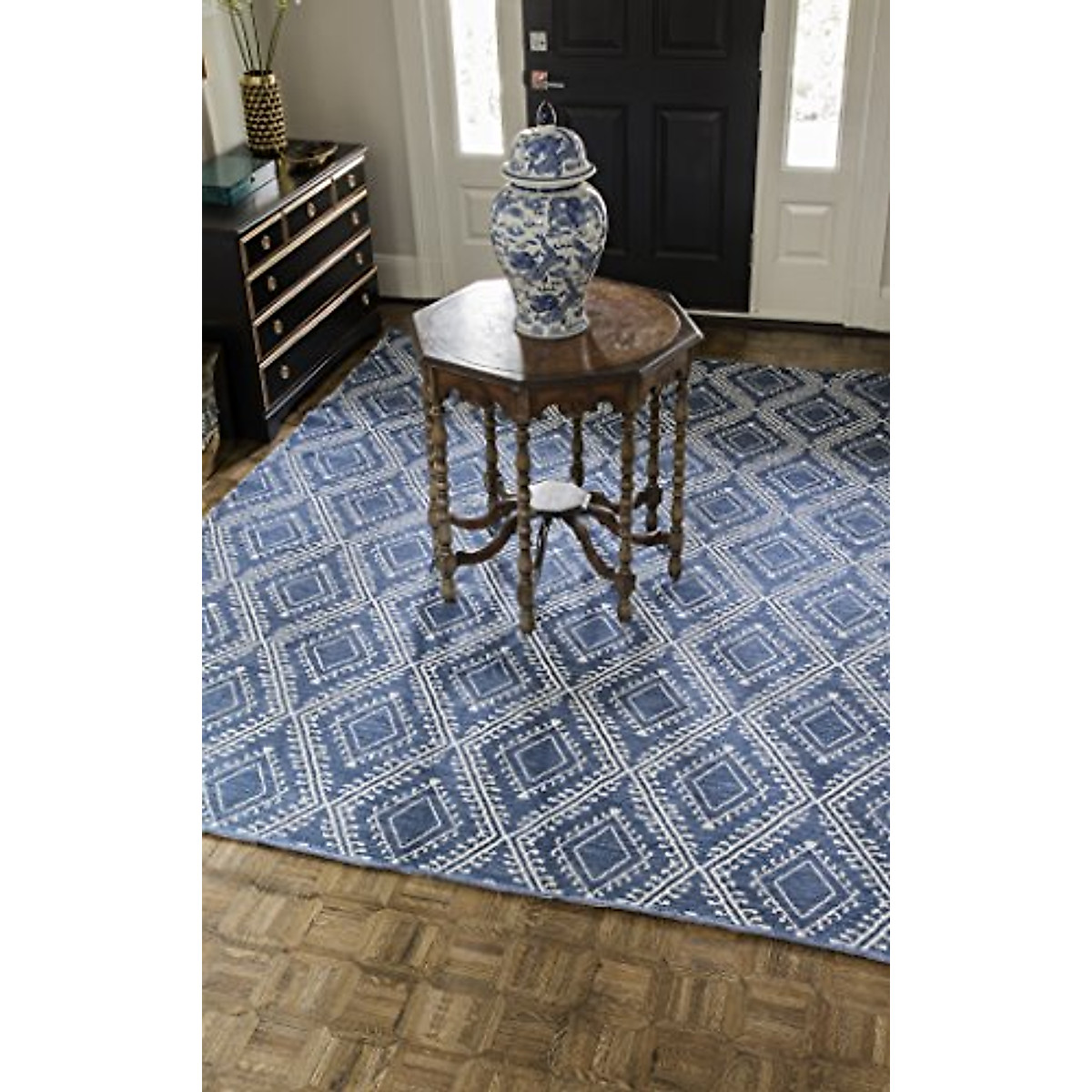 Erin Gates by Momeni Easton Pleasant Navy Hand Woven Indoor Outdoor Area Rug 7'6" X 9'6"