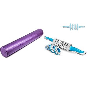 Yes4All EPP Exercise Foam Roller – Extra Firm High Density Foam Roller & Muscle Massage Roller Stick with Pointy Spots for Relief Muscle Soreness