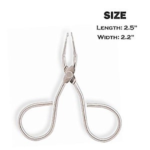 PROFESSIONAL Mini TWEEZERS, The BEST PRECISION EYEBROW TWEEZERS Men/Women; PORTABLE/TRAVEL Length 2.8” Width: 2.2” Beauty Tools for Facial Hair, Ingrown Hair, Blackhead; Model 58FC; MADE IN MEXICO