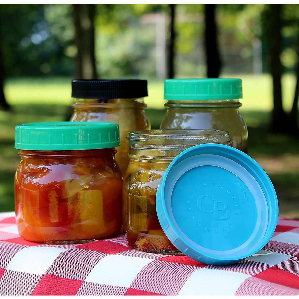 Cornucopia Silicone Seal Rings for Mason Jar Lids (Wide Mouth, 48-Pack), Airtight Seal Gasket for Plastic Lids 86-450 Size