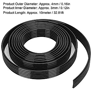 Ink Tubes for Printer, Printer Inks Hose Durable 4mm OD Multiple Lines for DX4 DX5 DX7(6 Rows 10m) Black