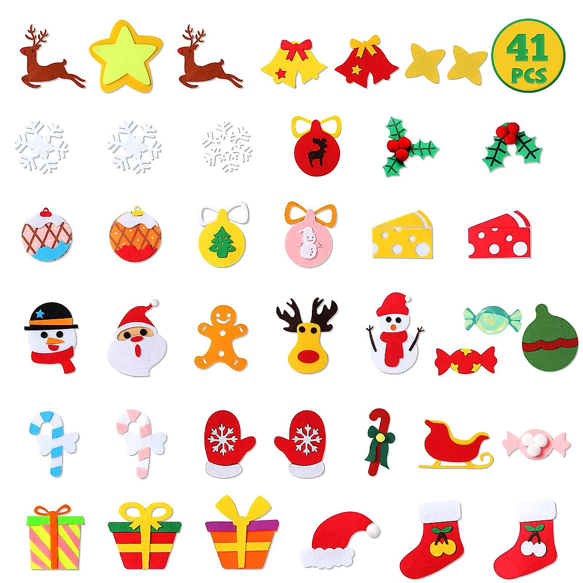 TOBEHIGHER DIY Felt Christmas Tree - 3.6 FT Felt Christmas Tree for Kids with 41 Pieces of Ornament Decor, DIY Xmas Gifts for Kids, Wall Hanging Christmas Tree Decorations