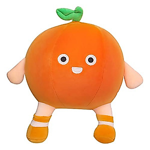 Cute Stuffed Fruit Toys Oranges, Mini Oranges Boys and Girls Birthday Party Gifts Easter Egg Filler, Sofa Cushions Elastic Plush Toys Halloween Party Decoration (9.8in/25cm)