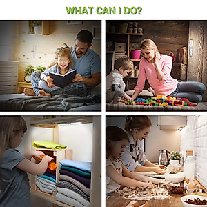 OxyLED Under Cabinet Lights, 10 LED Rechargeable Motion Sensor Closet Lights Indoor, 3 Pack Wireless Magnetic Stick-on Cordless Night Light Bar, Under Counter Lights for Kitchen, Stairs, Hallway