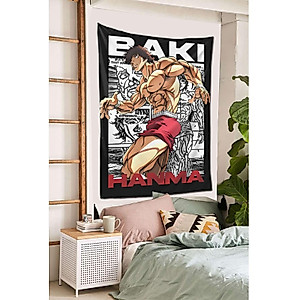 Anime Baki The Grappler Tapestry For Bedroom Living Room Home Art Hanging Decor Blanket Tapestrys 60"X40" Inch