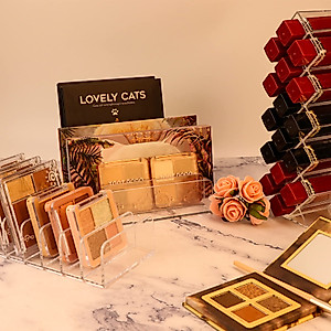 2 Pack Makeup Organizer, Compact Makeup Palette Organize, for Bathroom Countertops, Vanities, Cabinets, Sleek Modern Cosmetics Storage Solution for - Eyeshadow Palettes, Contour Kits, Blus