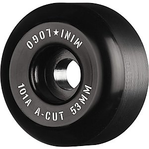 Mini Logo Skateboard Wheels A-Cut '2' 53mm 101A Black