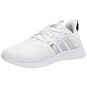 adidas womens Puremotion Wide Shoes, White/Silver Metallic, 11 W US