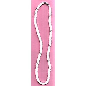 18" CLAM SHELL NECKLACE- FOR TEEN AGES COLOR WHITE AND GRAY