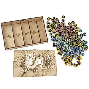 TowerRex Board Game Organizer for Spirit Island Board Game Box, Jagged Earth Expansion, Branch and Claw Expansion, Spirit Island Board Game Components, Tokens, Cards, Spirit Island boardgame