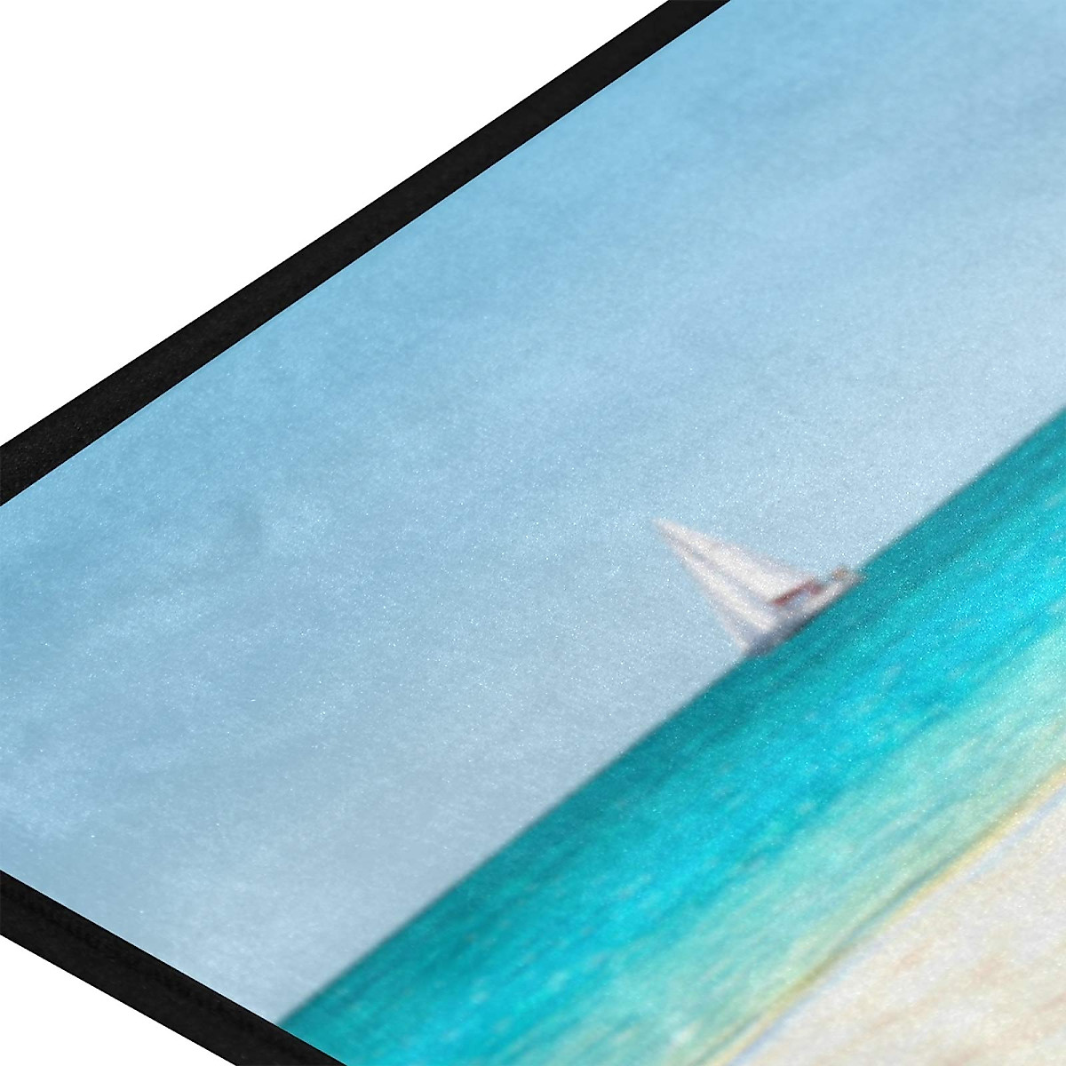 Beach Starfish Kitchen Rug, Door Mat Bath Rug Home Decor Floor Mat Non-Slip Carpet for Kitchen Living Bedroom 39 x 20 Inch