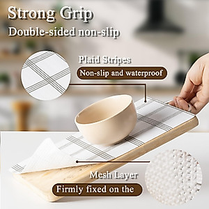 Shelf Liner for Kitchen Cabinets,17.7Inch x 78.7Inch , Non Adhesive, Kitchen Drawer Liner Roll for Refrigerator/Pantry/Shelves/Under Sink, Waterproof Double Sided Non-Slip,Washable Cabinet Liners