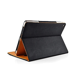 S-Tech 10.2 Case for Apple iPad 9th Generation 2021 / iPad 8th Generation 2020 / iPad 7th Generation 2019 - Leather Card Holder Wallet Magnetic Smart Cover Auto Sleep/Wake Stand with Pencil Holder