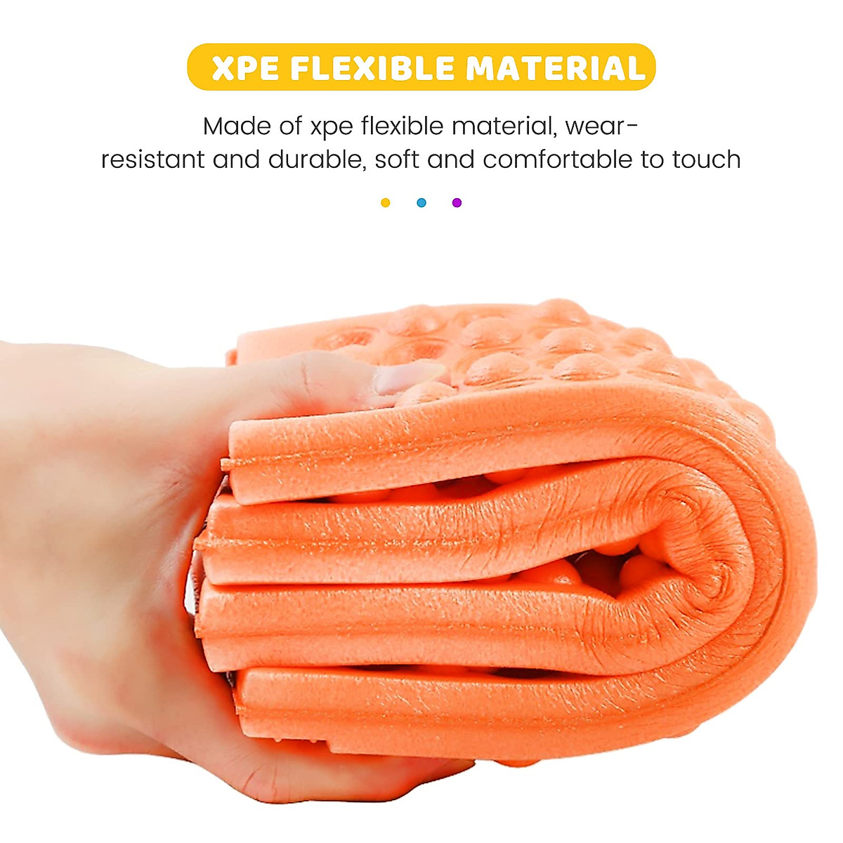 Goaup Sitting Pad, 2pcs Foam Camping Mat Seat Waterproof Folding Mat for Picnic, Hiking, Backpacking, Mountaineering (Colors are Send Randomly)