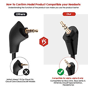 AKKE Cloud Alpha Pro Replacement Mic 2 PCS 3.5mm Detachable Game Microphone Boom Compatible Cloud Alpha S, Alpha PRO Gaming Headsets